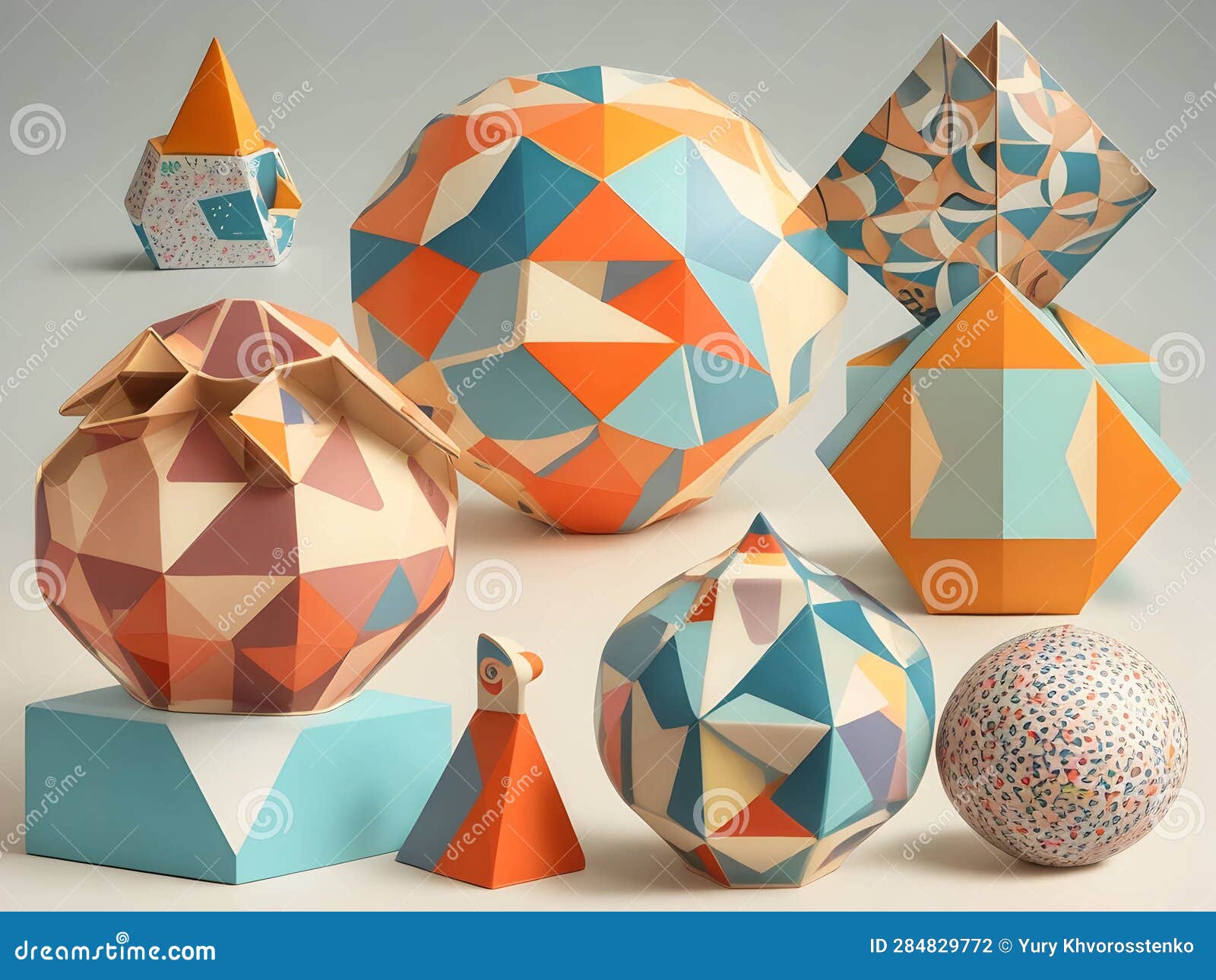 3D Figures. Eco-Organic Geometry. Abstract Floral Patterns Art ...