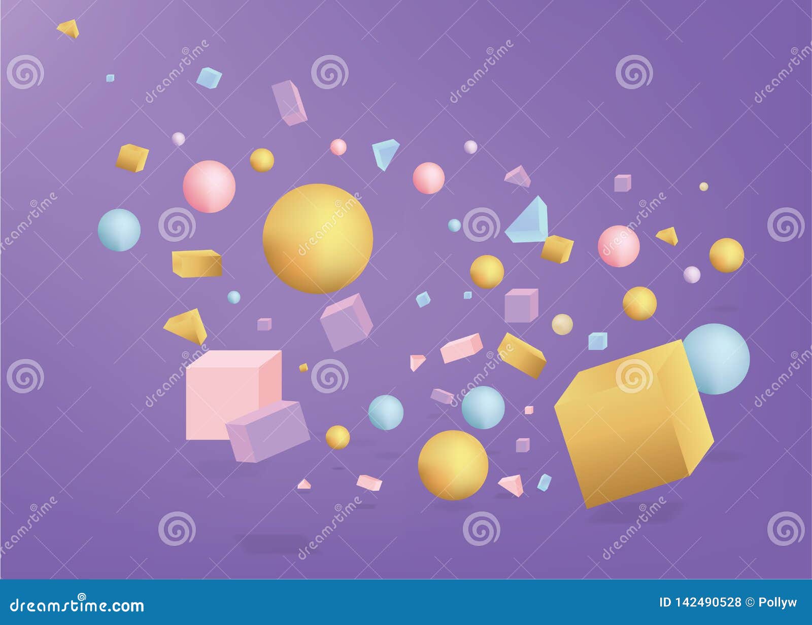 3d Figures Realistic Vector Primitives Composition Stock Vector ...