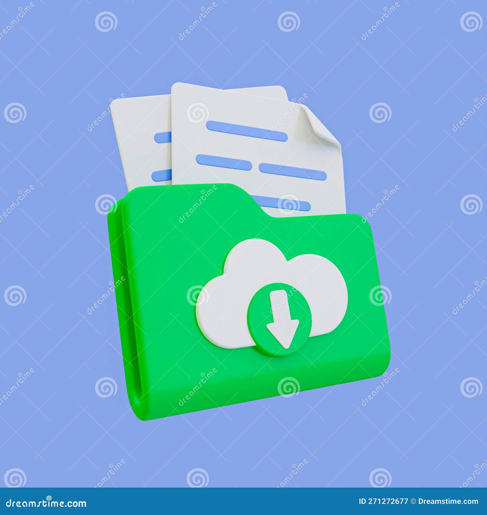 3d File Document Download Icon. Cloud Computing Concept. Laptop with a ...