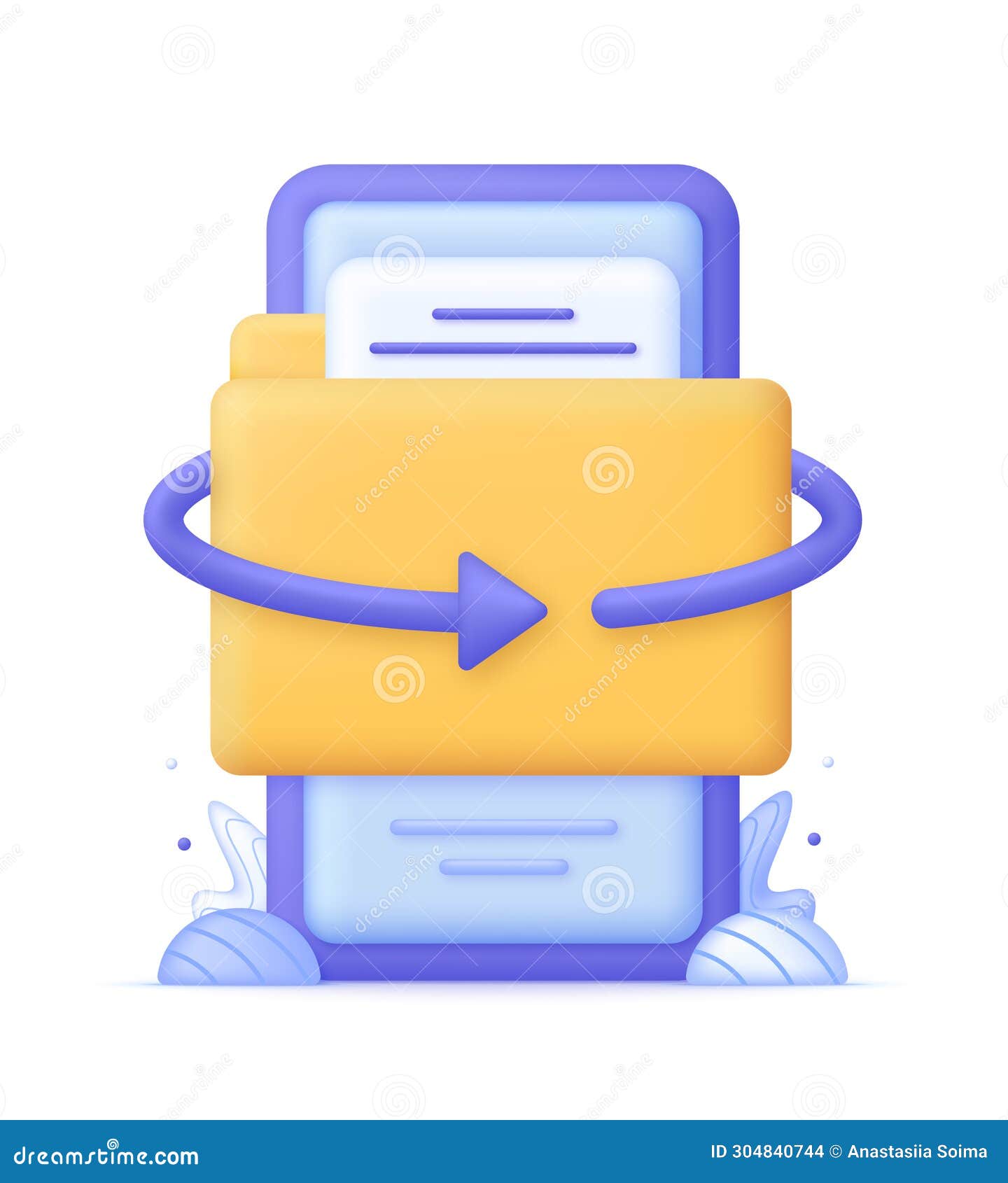 3d File Transfer Of Document In Folder Files Transferred Encrypted Form Backup Of Information