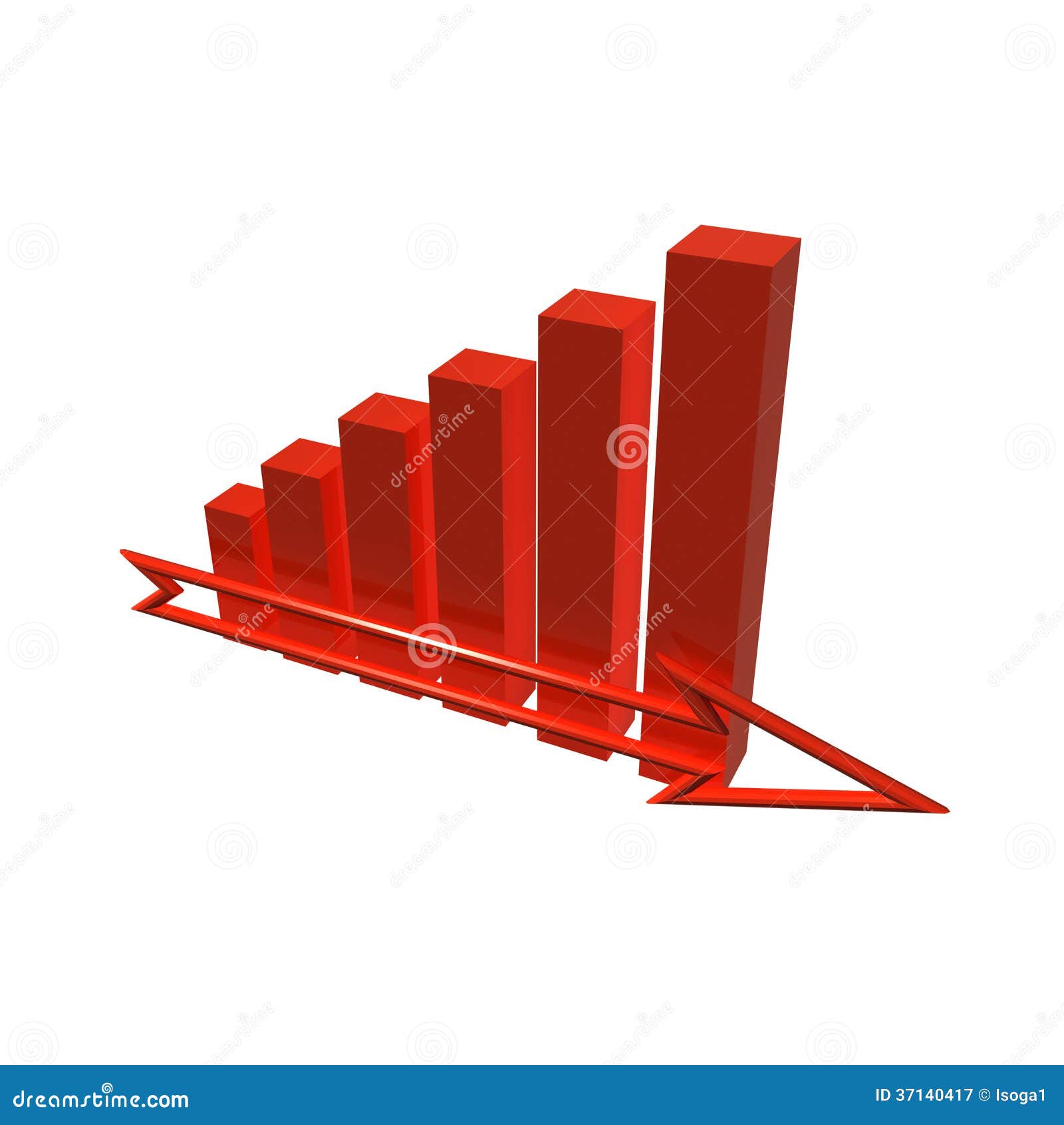 3D Financial Graph stock illustration. Illustration of chart - 37140417