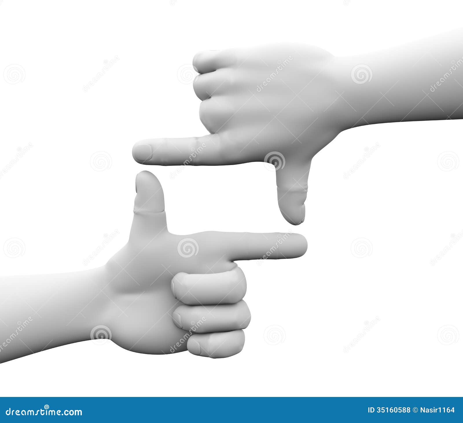 3d finger frame stock illustration. Illustration of human - 35160588