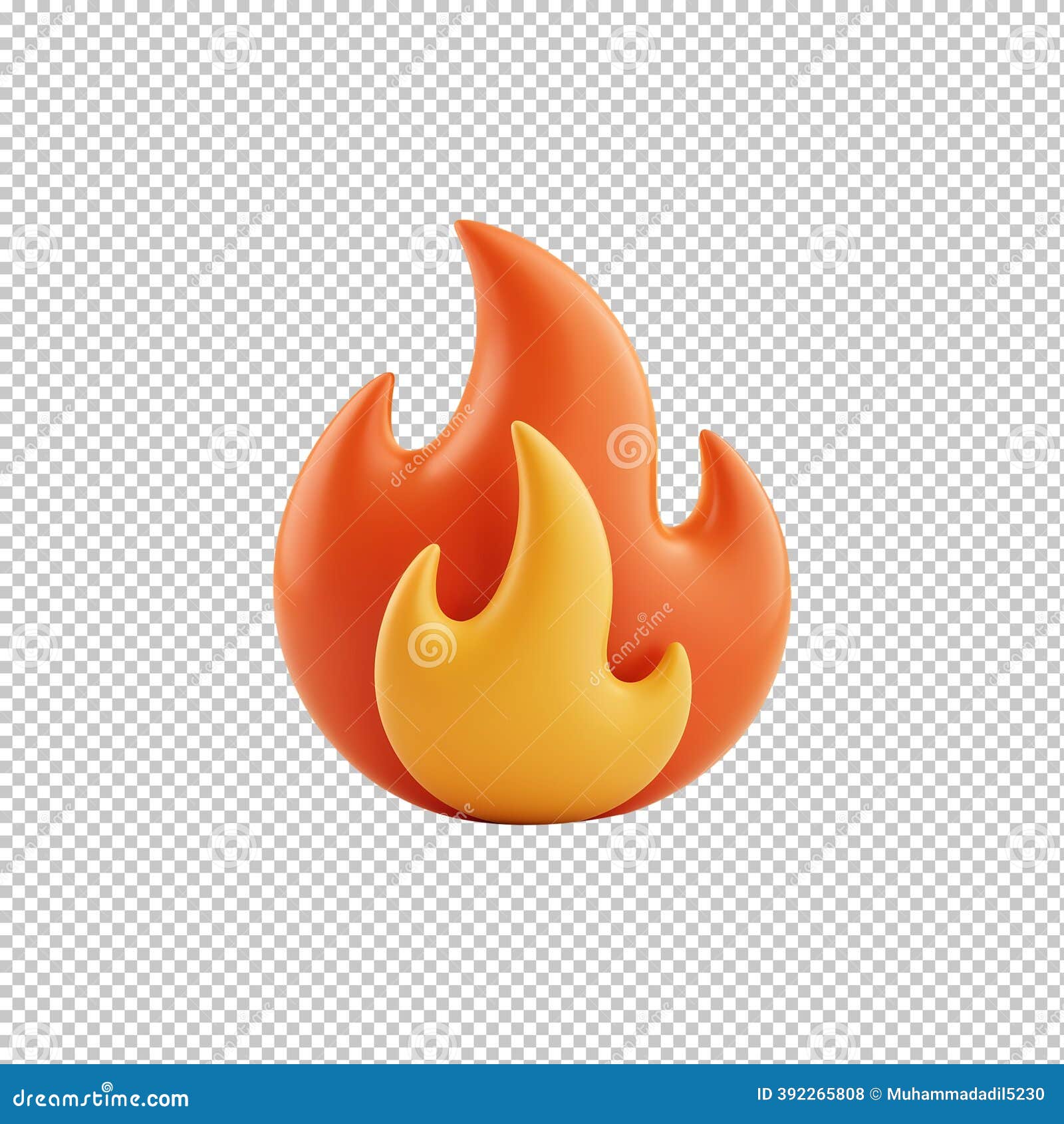 Fire Emoji Illustration. Simple Light Dangerous Energy Flame Burns ...