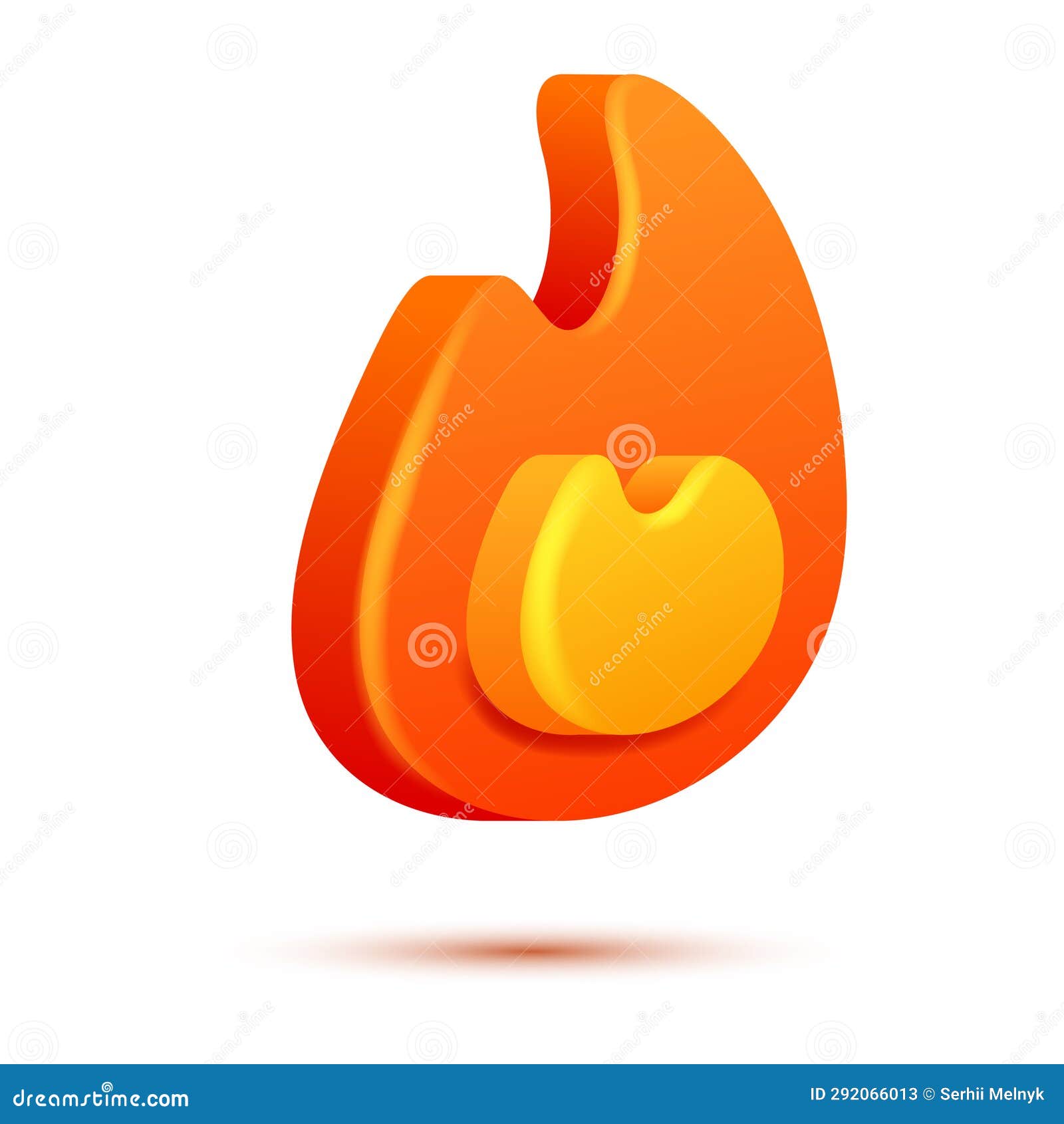3d fire flame stock vector. Illustration of fiery, glossy - 292066013