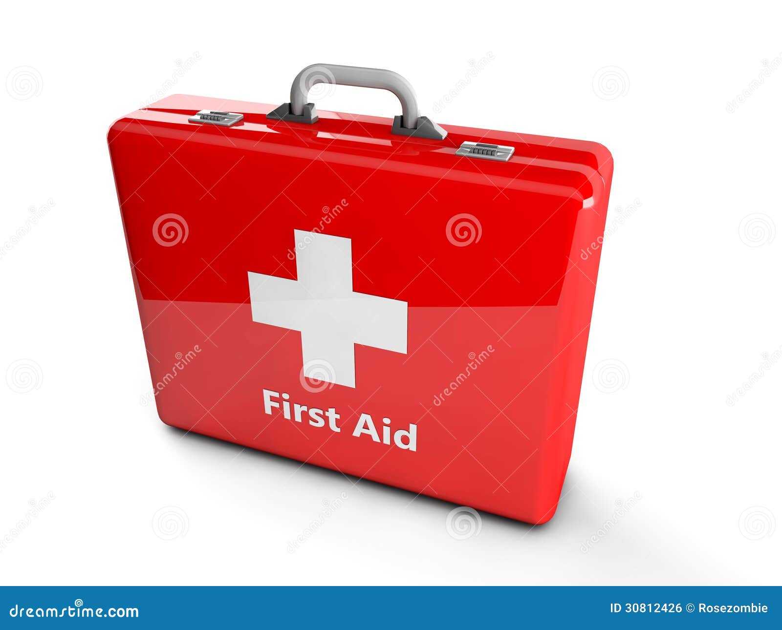 3d first aid box stock illustration. Illustration of shiny - 30812426