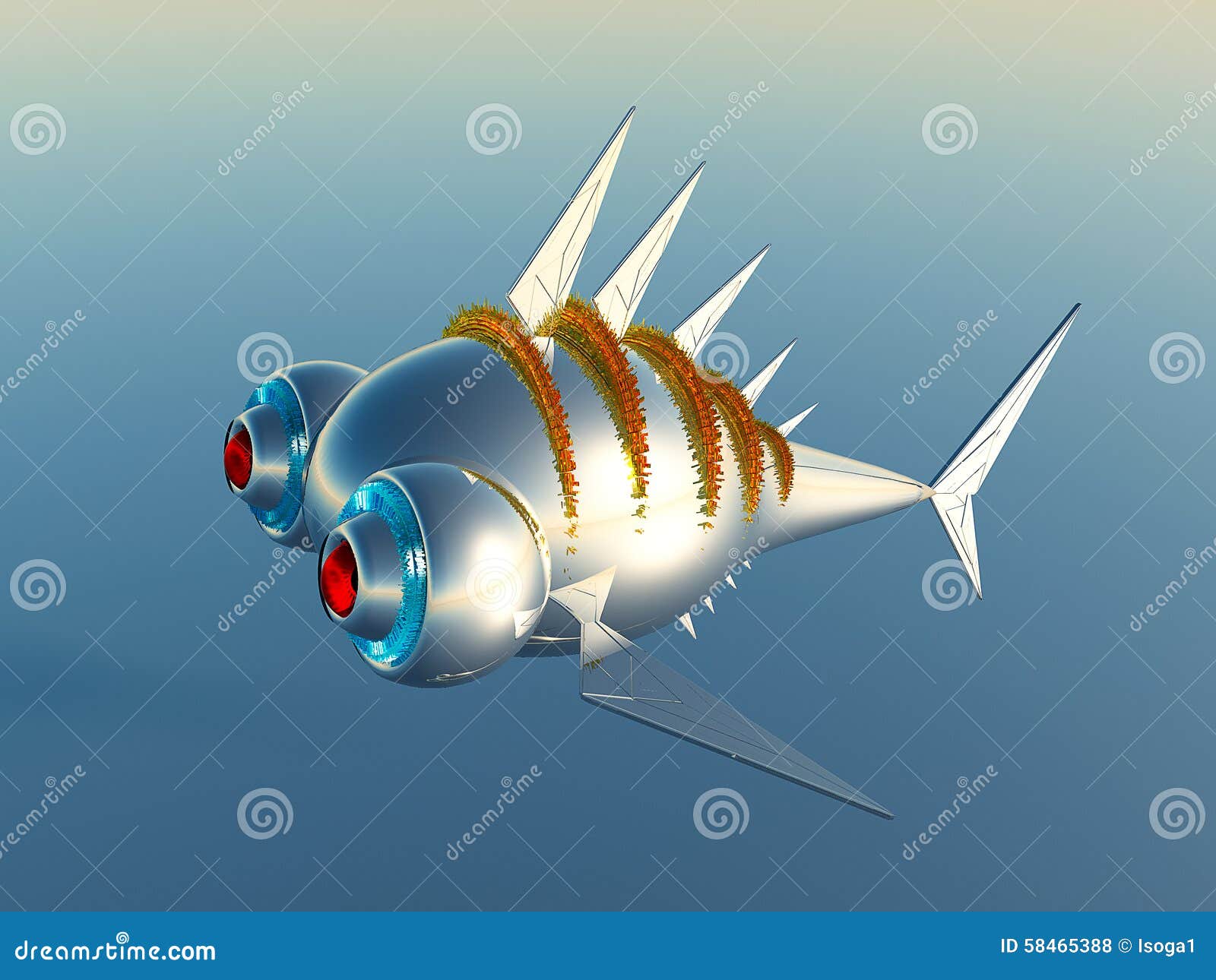 3D Fish stock illustration. Illustration of elegance - 58465388