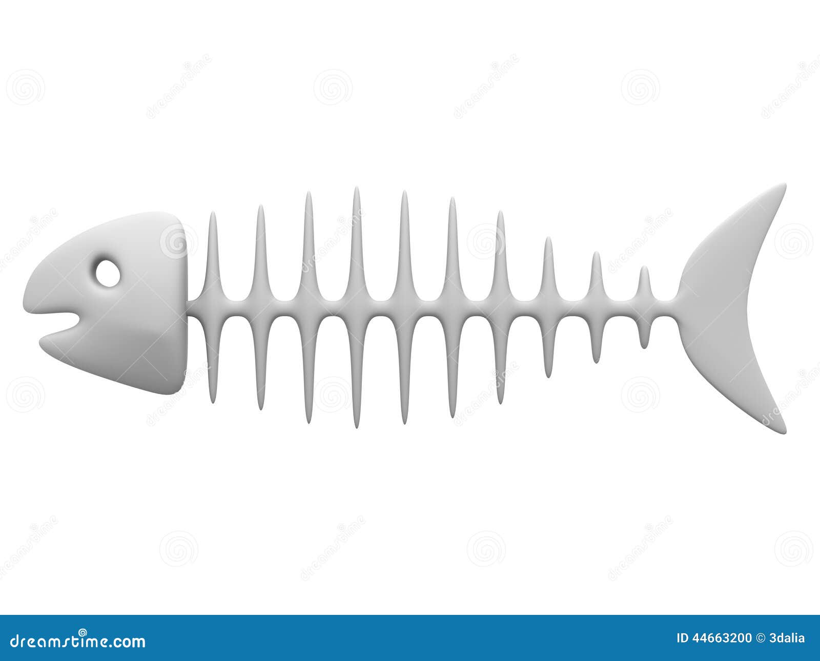 Cartoon Dead Fish Bones