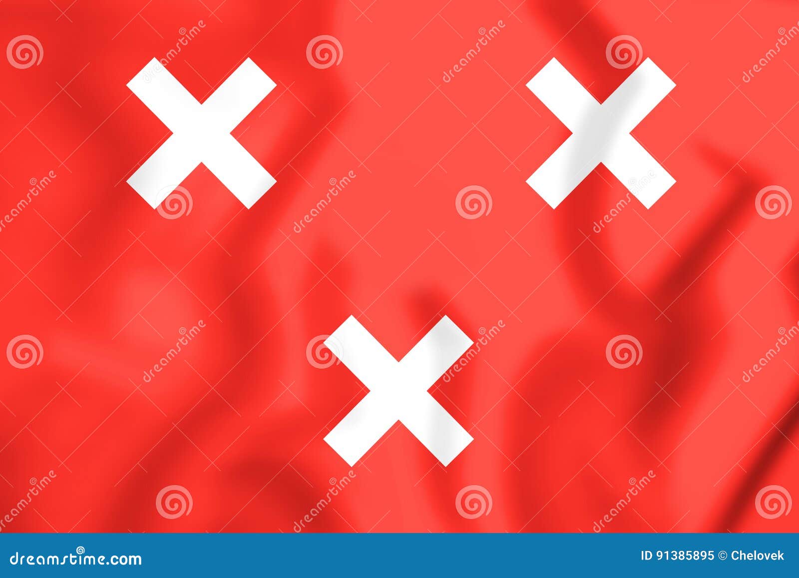 3D Flag of Breda & X28;North Brabant& X29;, Netherlands. Stock ...