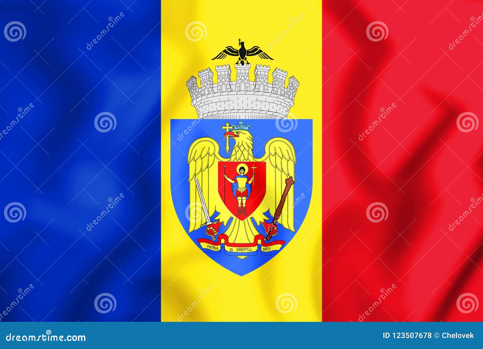 Flag Of Bucharest Stock Photo | CartoonDealer.com #40095018