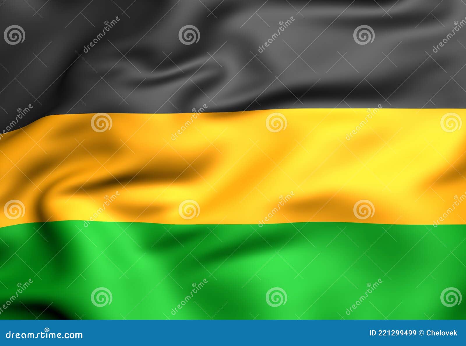 Flag of Bushmanland. 3D Illustration Stock Illustration - Illustration ...