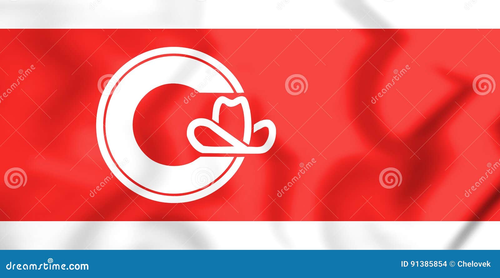 3D Flag of Calgary & X28;Alberta& X29;, Canada. Stock Illustration ...