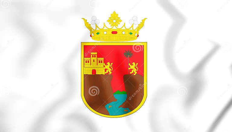 3D Flag of Chiapas State, Mexico. Stock Illustration - Illustration of ...