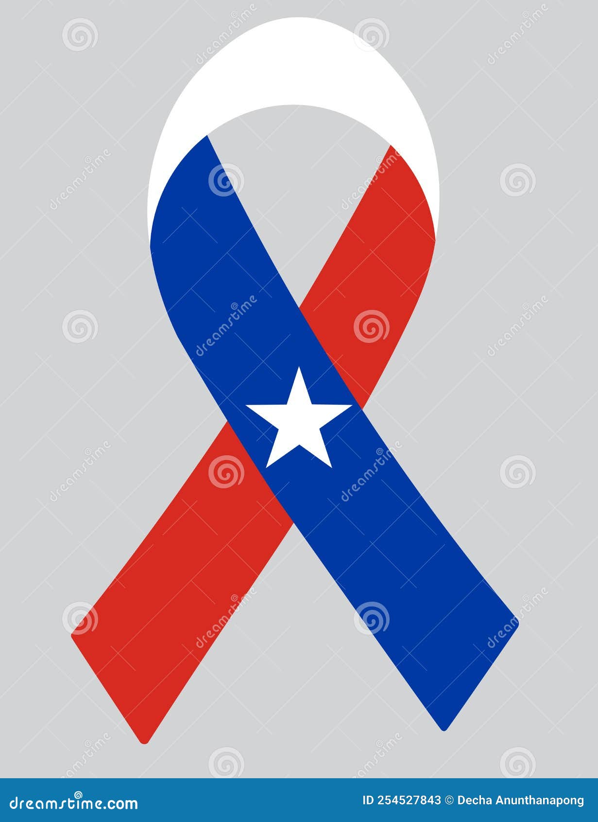 3D Flag of Chile on ribbon stock vector. Illustration of north - 254527843