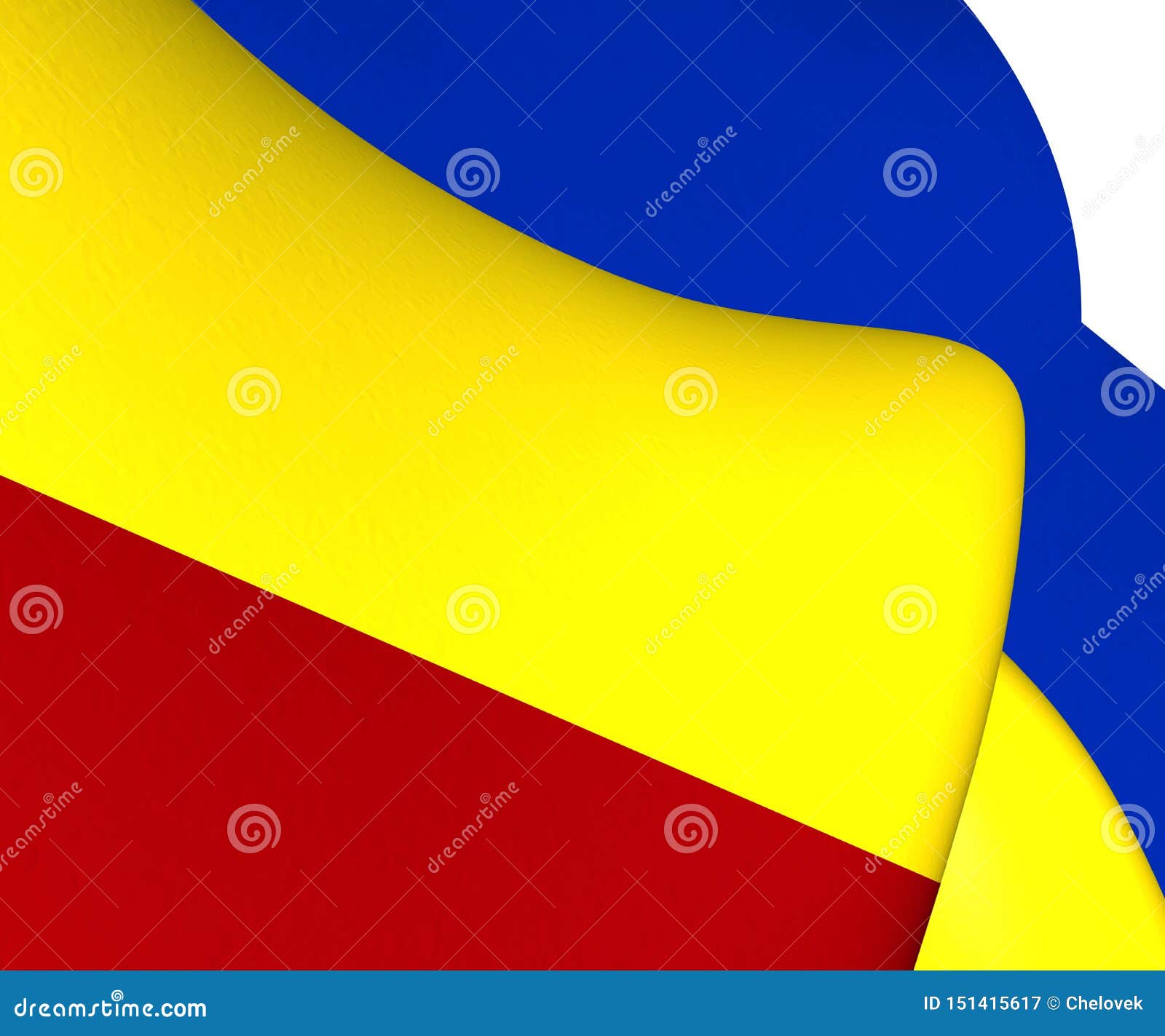 3D Flag of Don Cossacks. stock illustration. Illustration of sign ...