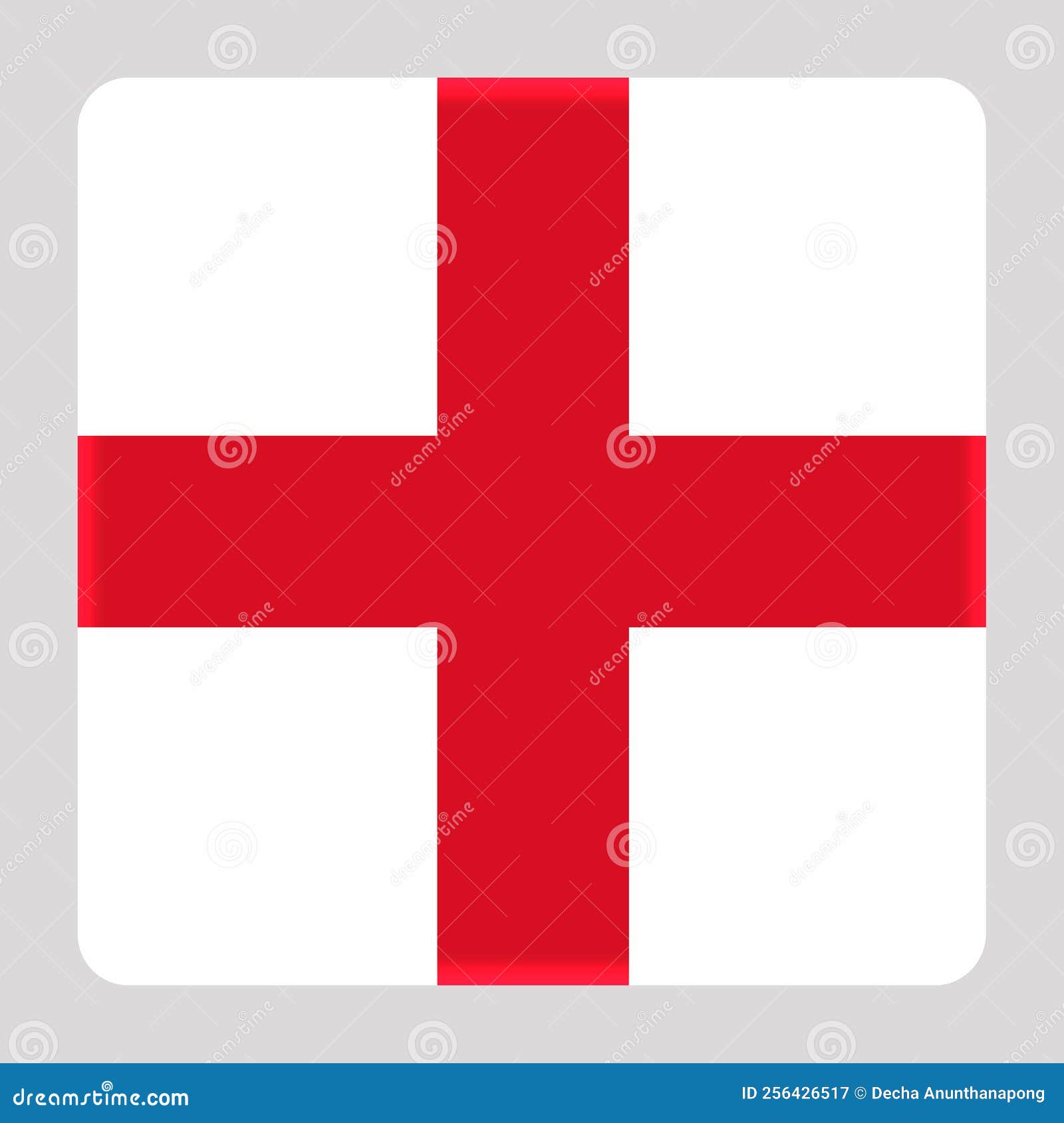 3D Flag of England on Square Stock Image - Image of label, aluminum ...