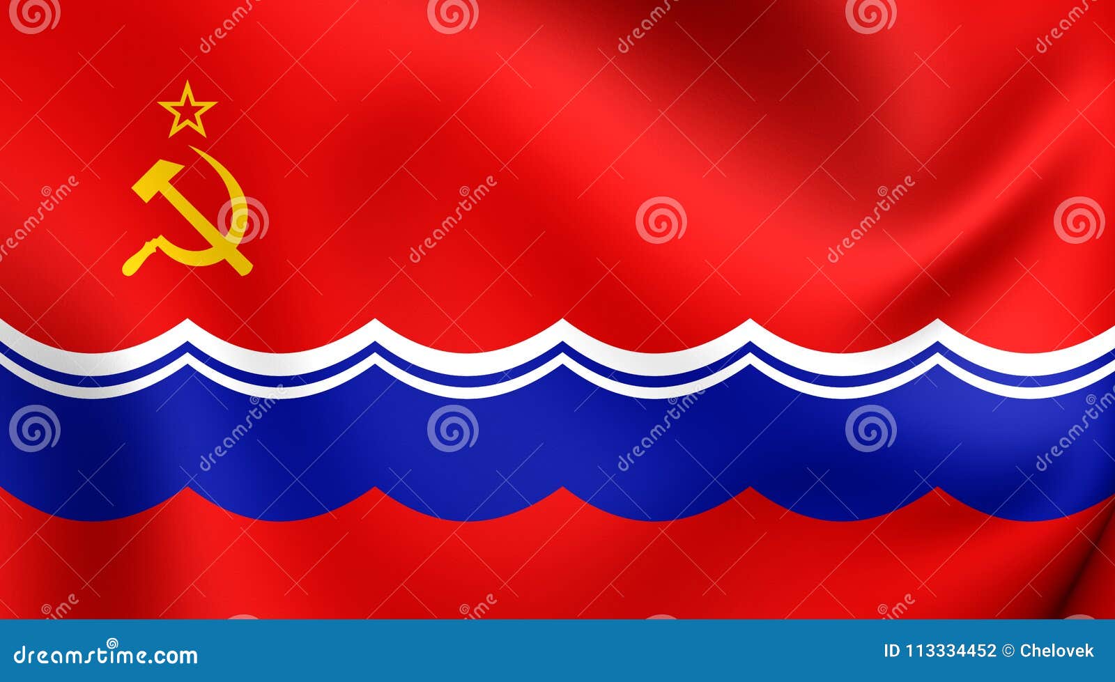 Flag of Estonian SSR stock illustration. Illustration of horizontal ...