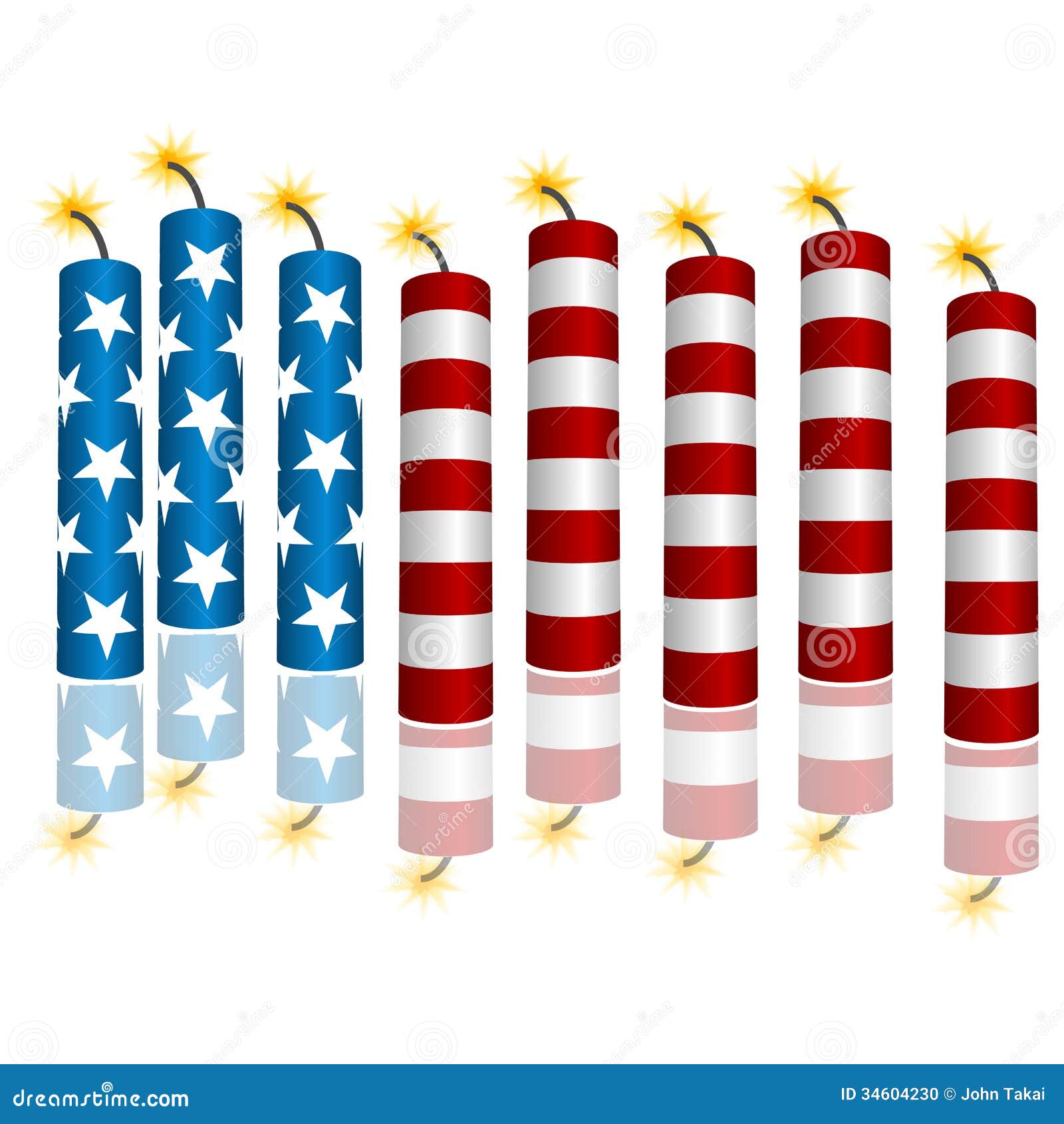 3d Flag Firecrackers stock vector. Illustration of patriotic - 34604230