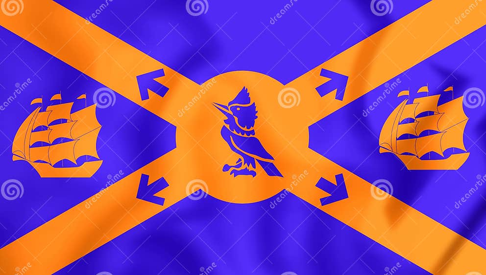 3D Flag of Halifax, Canada. Stock Illustration - Illustration of ensign ...