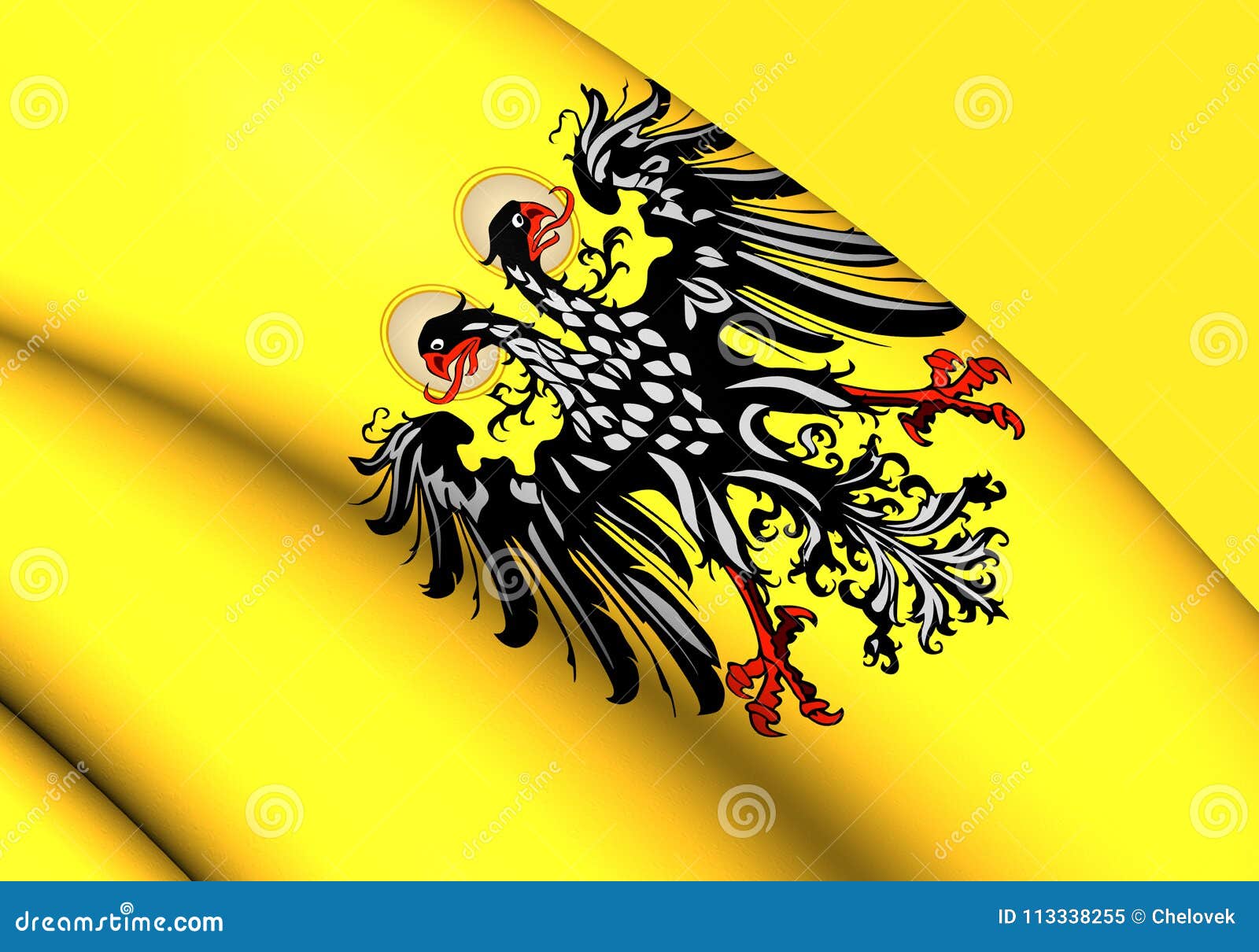 3D Flag Of Holy Roman Empire Royalty-Free Stock Photo | CartoonDealer ...