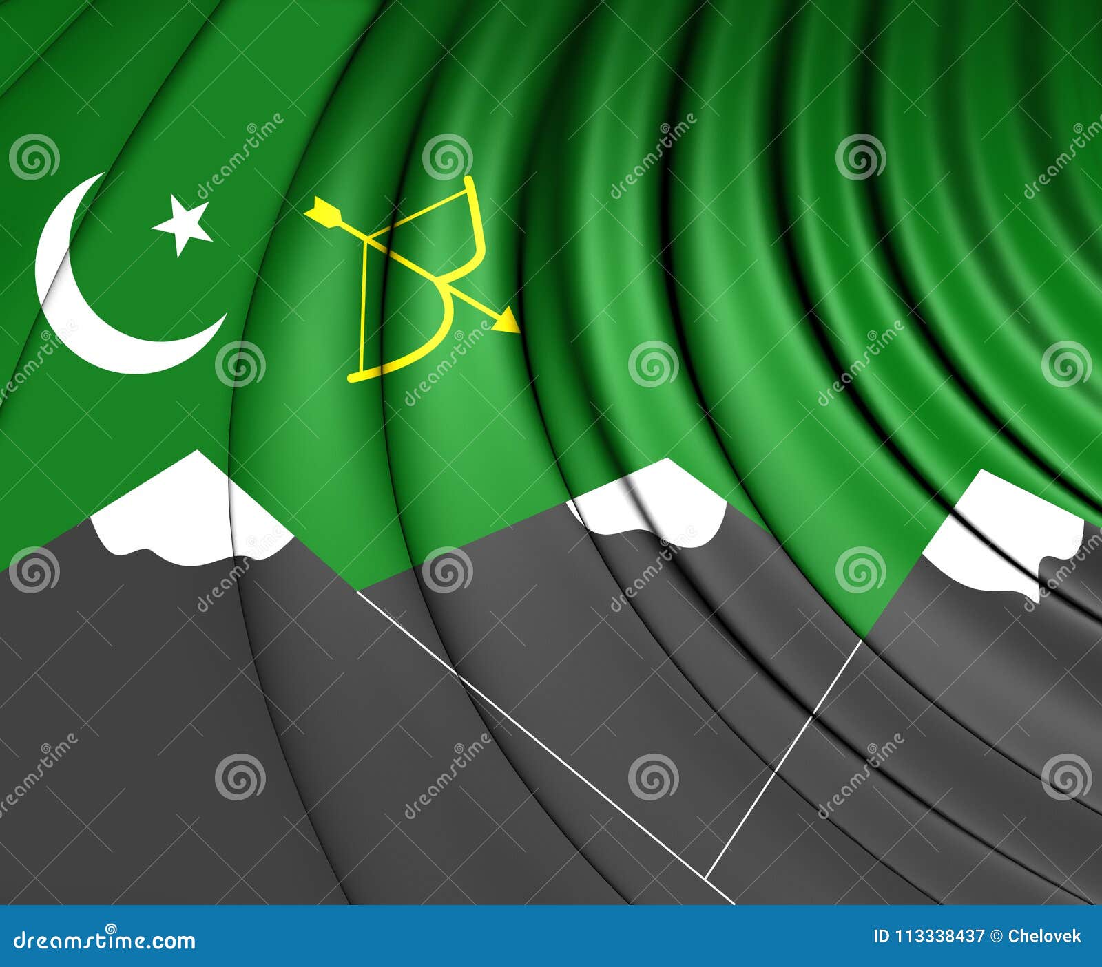 Flag of Hunza stock illustration. Illustration of symbol - 113338437