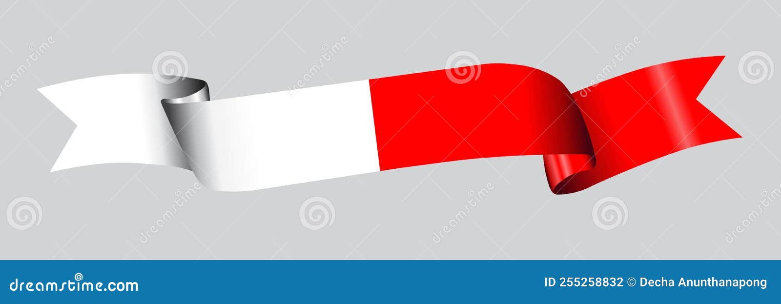 3D Flag of Indonesia on Ribbon Stock Vector - Illustration of abstract ...