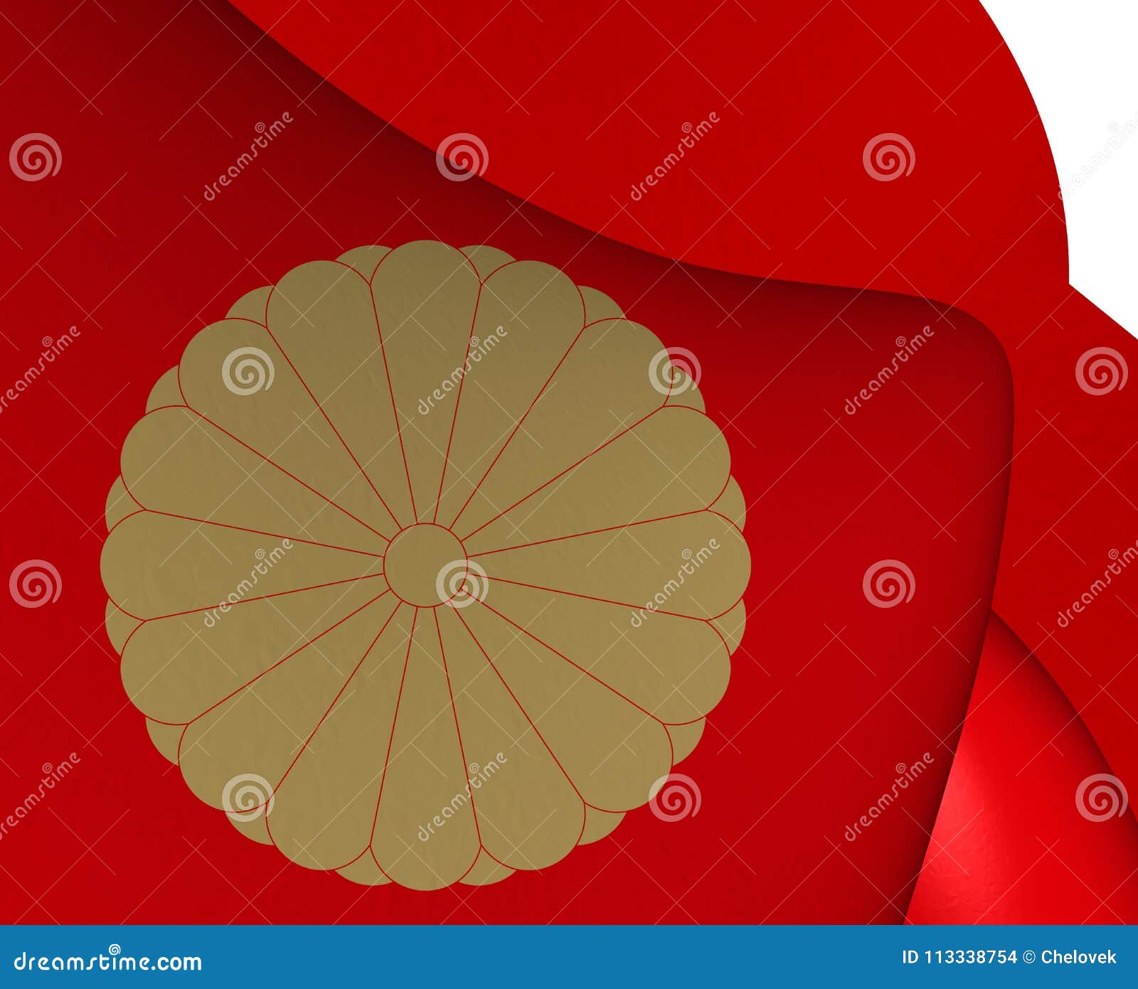 Flag of Japanese Emperor stock illustration. Illustration of japan ...