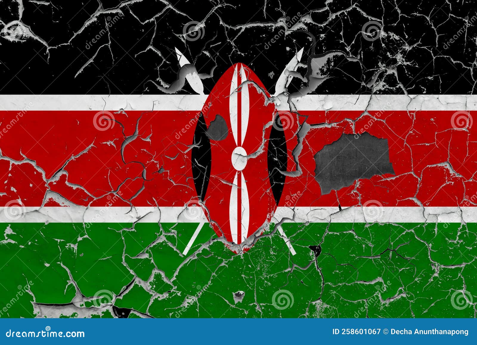 3D Flag of Kenya on Stone Wall Stock Image - Image of metal, freedom ...