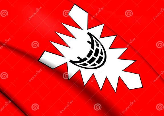 Flag of Kiel, Germany. stock illustration. Illustration of curve ...