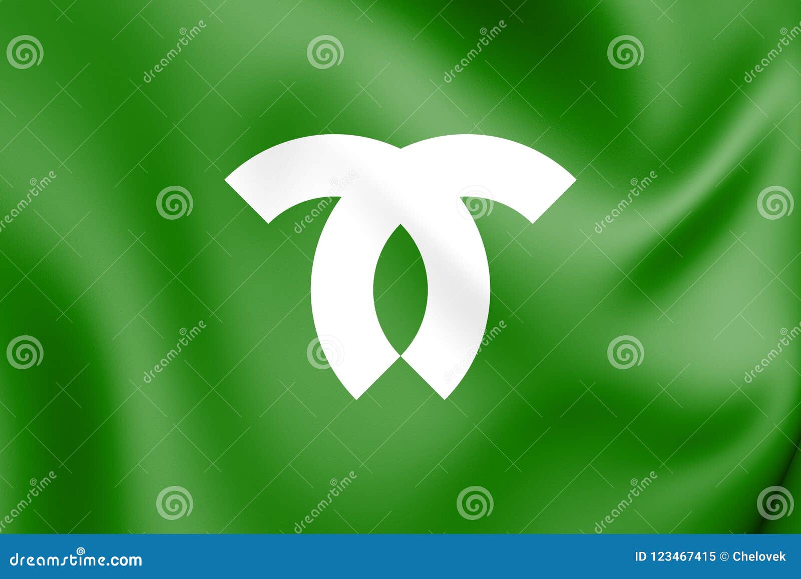 3D Flag of Kobe, Japan. stock illustration. Illustration of hyogo ...