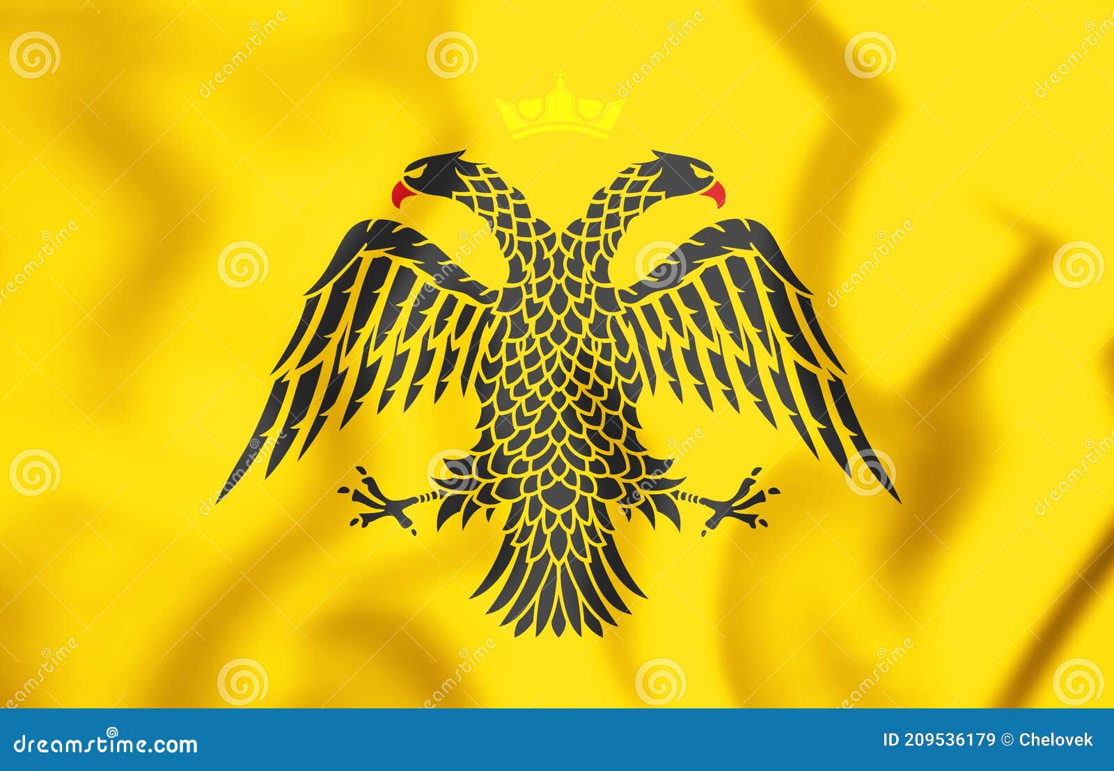 3D Flag of the Laskaris. stock illustration. Illustration of cloth ...