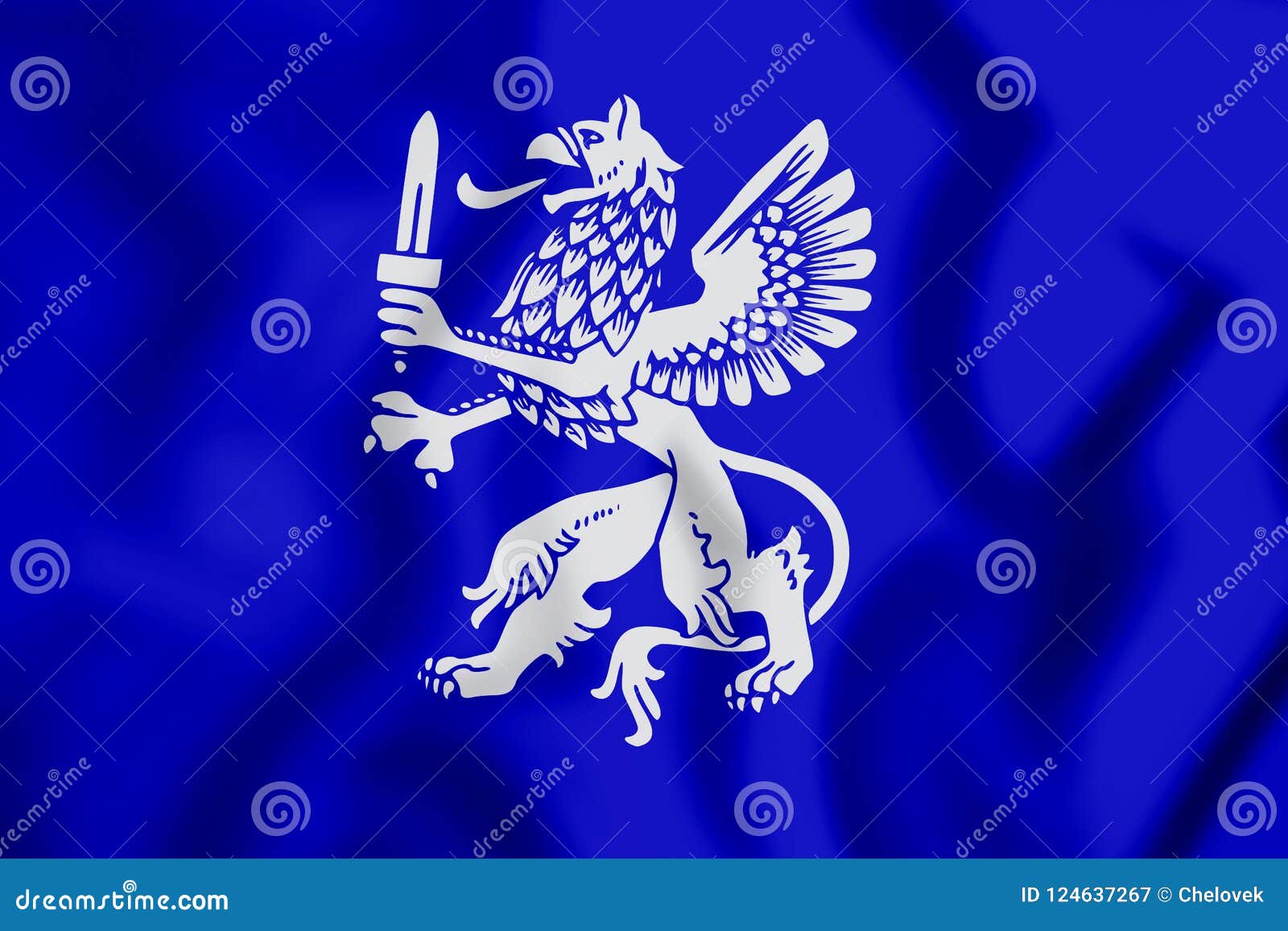 3D Flag of Latgalians. stock illustration. Illustration of latvian ...