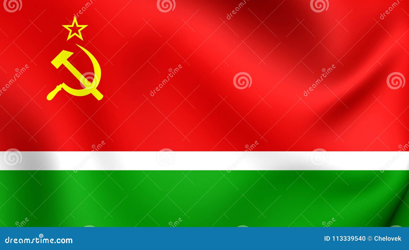 Flag of Lithuanian SSR stock illustration. Illustration of lietuvos ...
