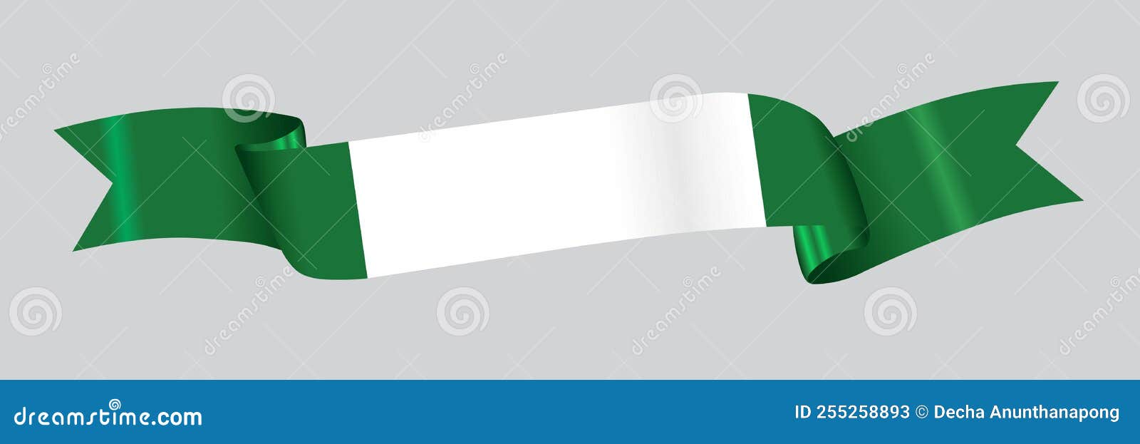 3D Flag of Nigeria on Ribbon Stock Vector - Illustration of avatar ...