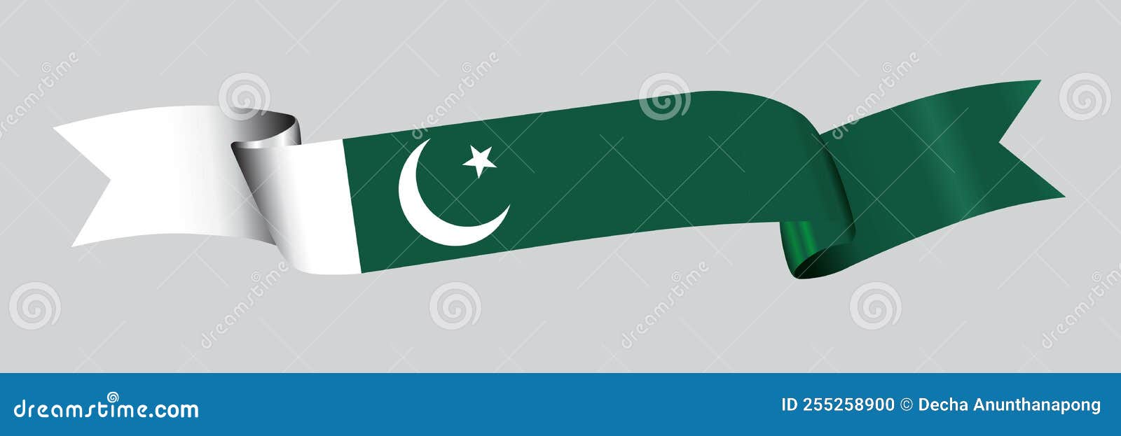 3D Flag of Pakistan on Ribbon Stock Vector - Illustration of africa ...
