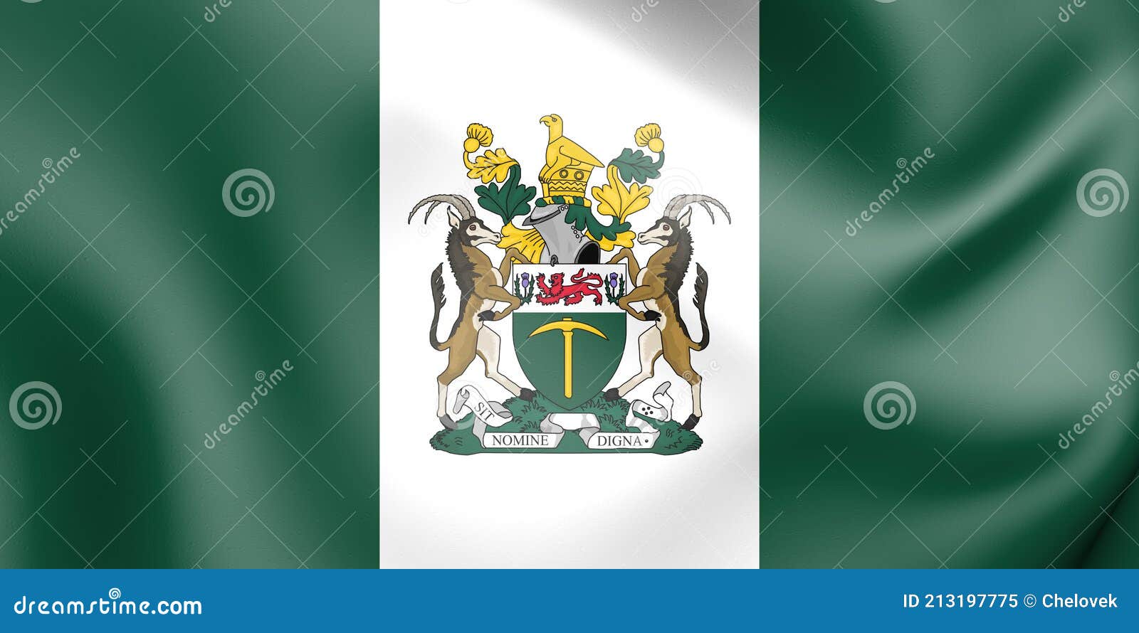 Flag Of Rhodesia In Shape Of Map Pointer Or Marker. Welcome To Rhodesia ...