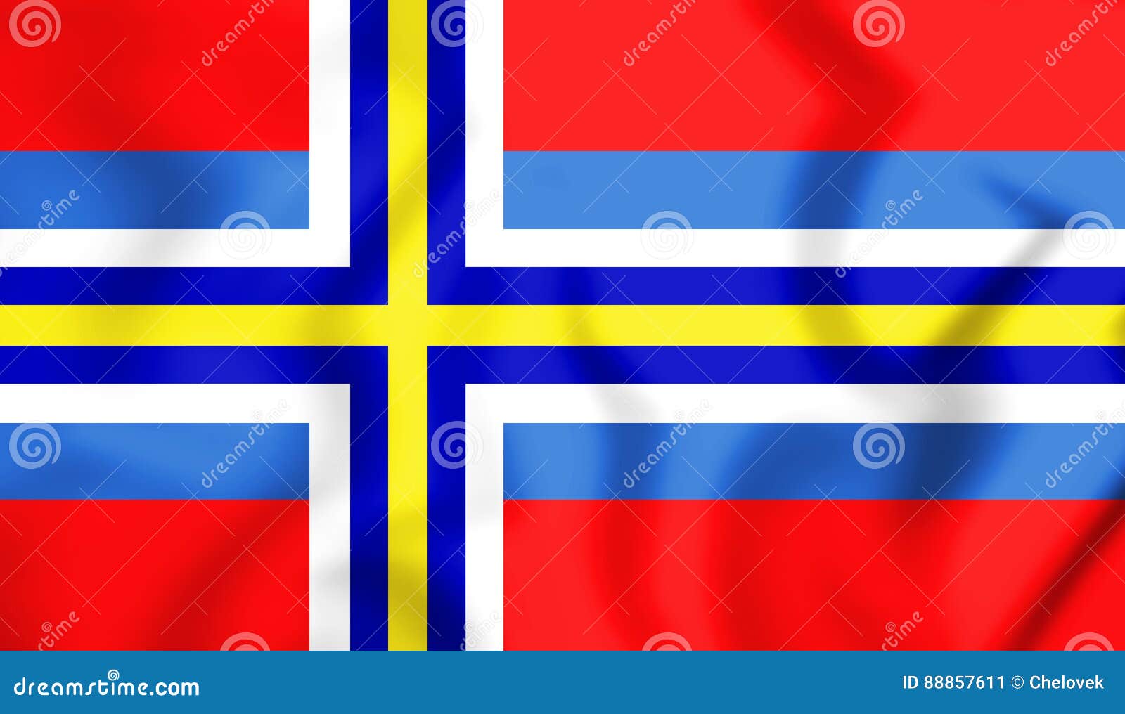 3D Flag Of The Scandinavia Proposed. Royalty-Free Stock Photography ...