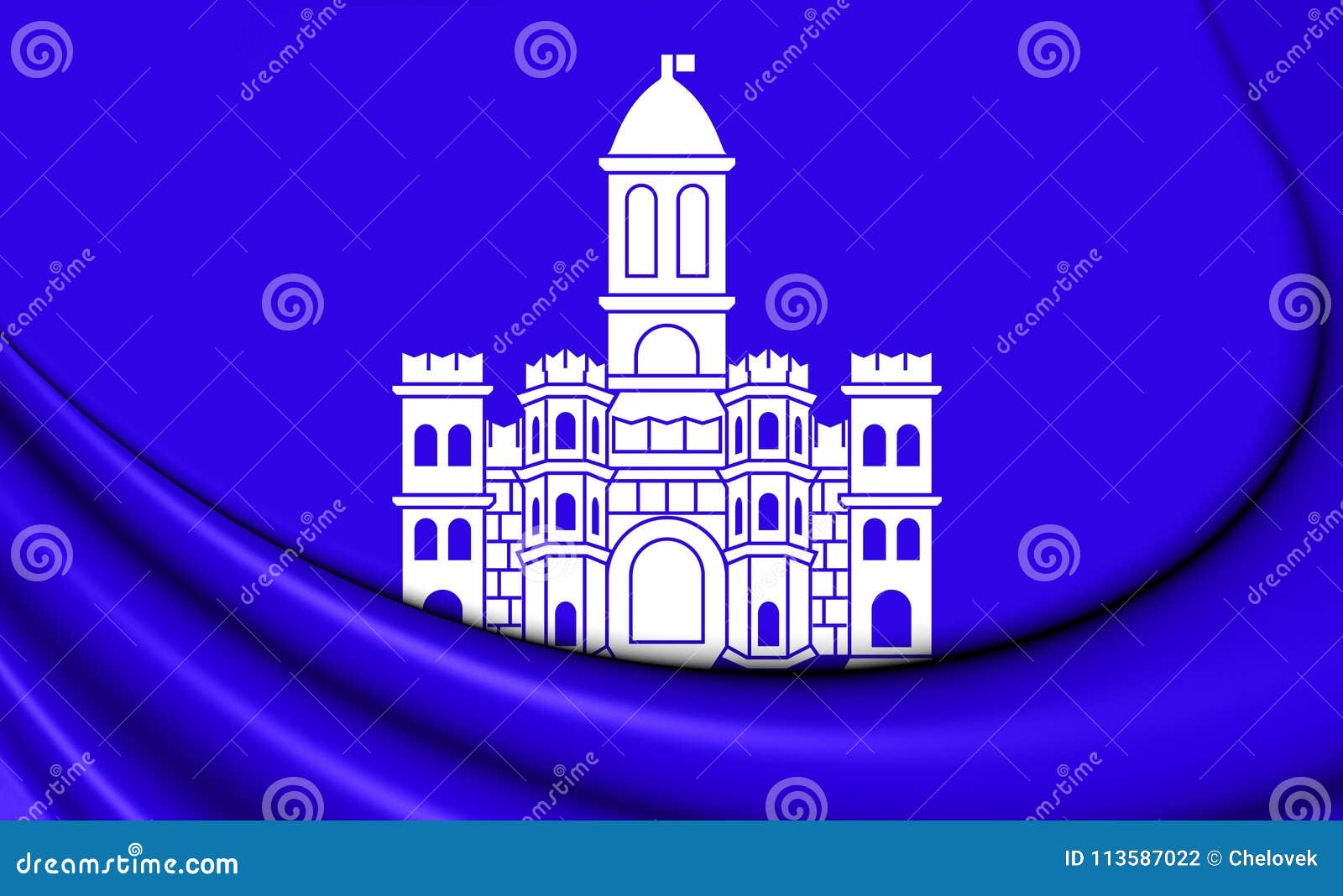 Flag of Split, Croatia. stock illustration. Illustration of dalmatia ...