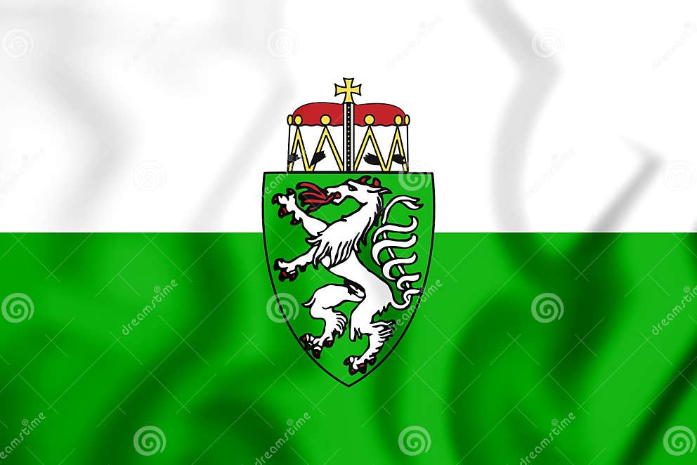 3D Flag of Styria, Austria. Stock Illustration - Illustration of seal ...