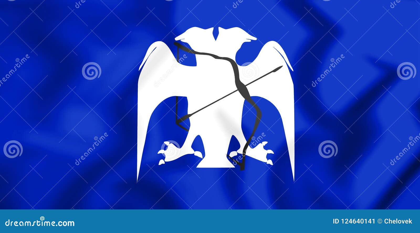 3D Flag of Sultanate of Rum. Stock Illustration - Illustration of ...