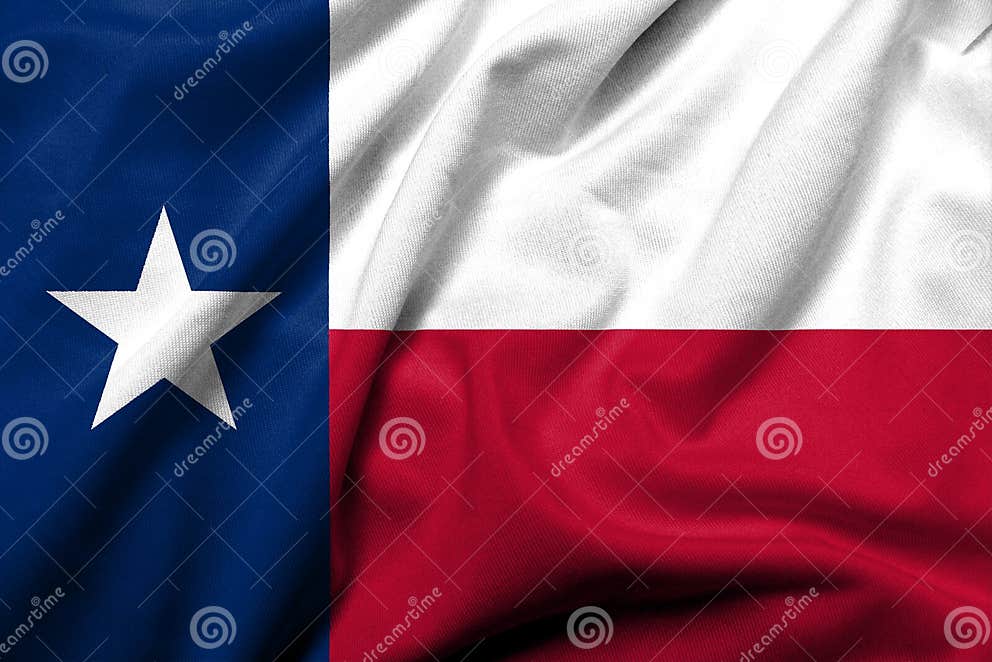 3D Flag of Texas satin stock illustration. Illustration of color ...