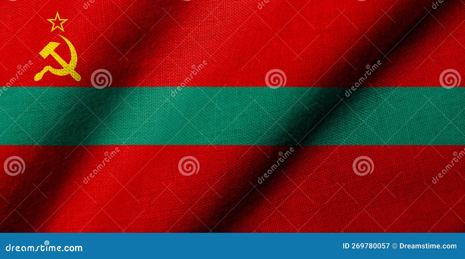 3D Flag of Transnistria Waving Stock Illustration - Illustration of ...