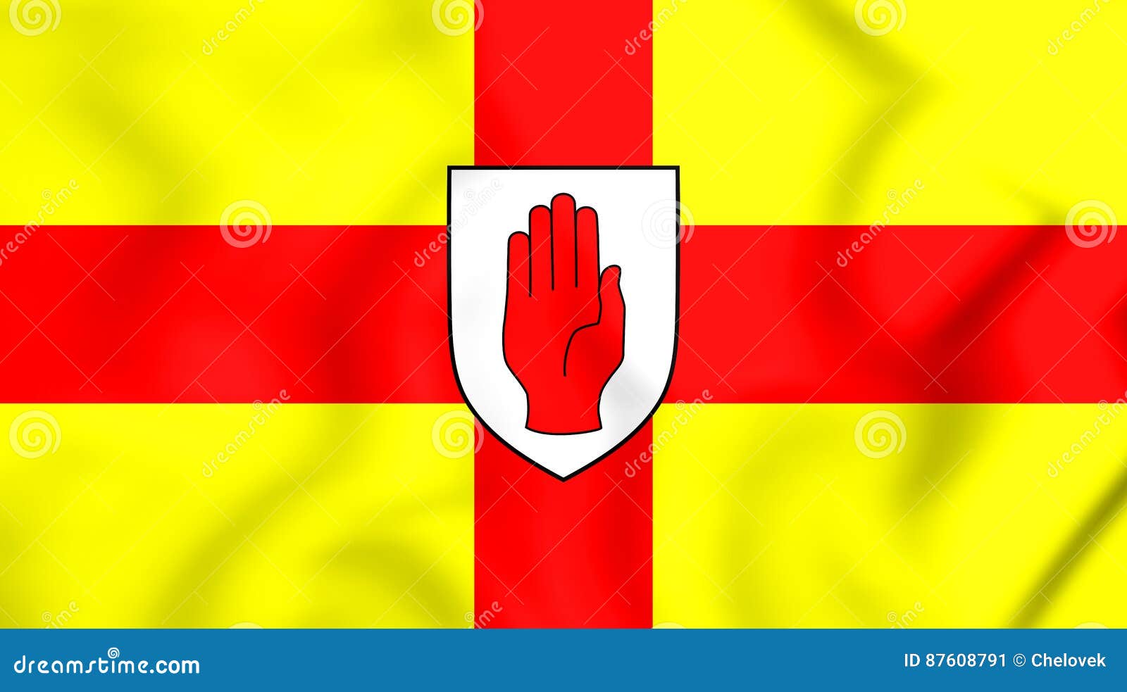 Ulster 3D Map. Province Of Ireland. Detailed 3d Map With Dropped Shadow ...