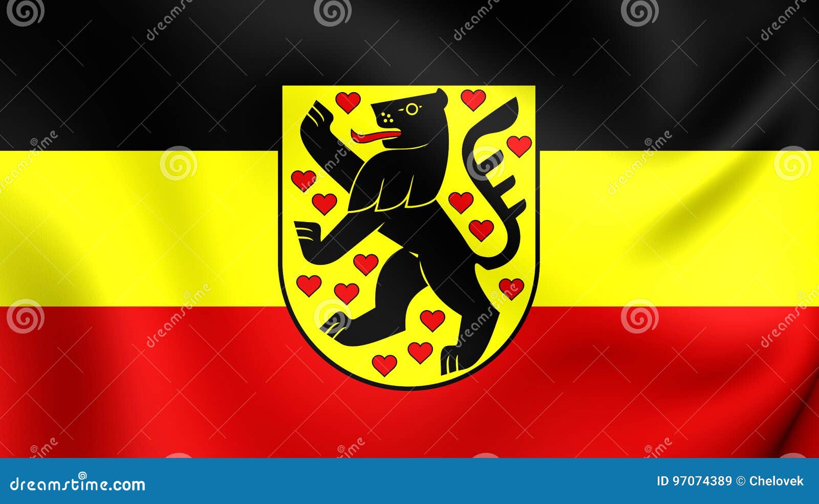 Flag of Weimar City Thuringia, Germany. Stock Illustration ...