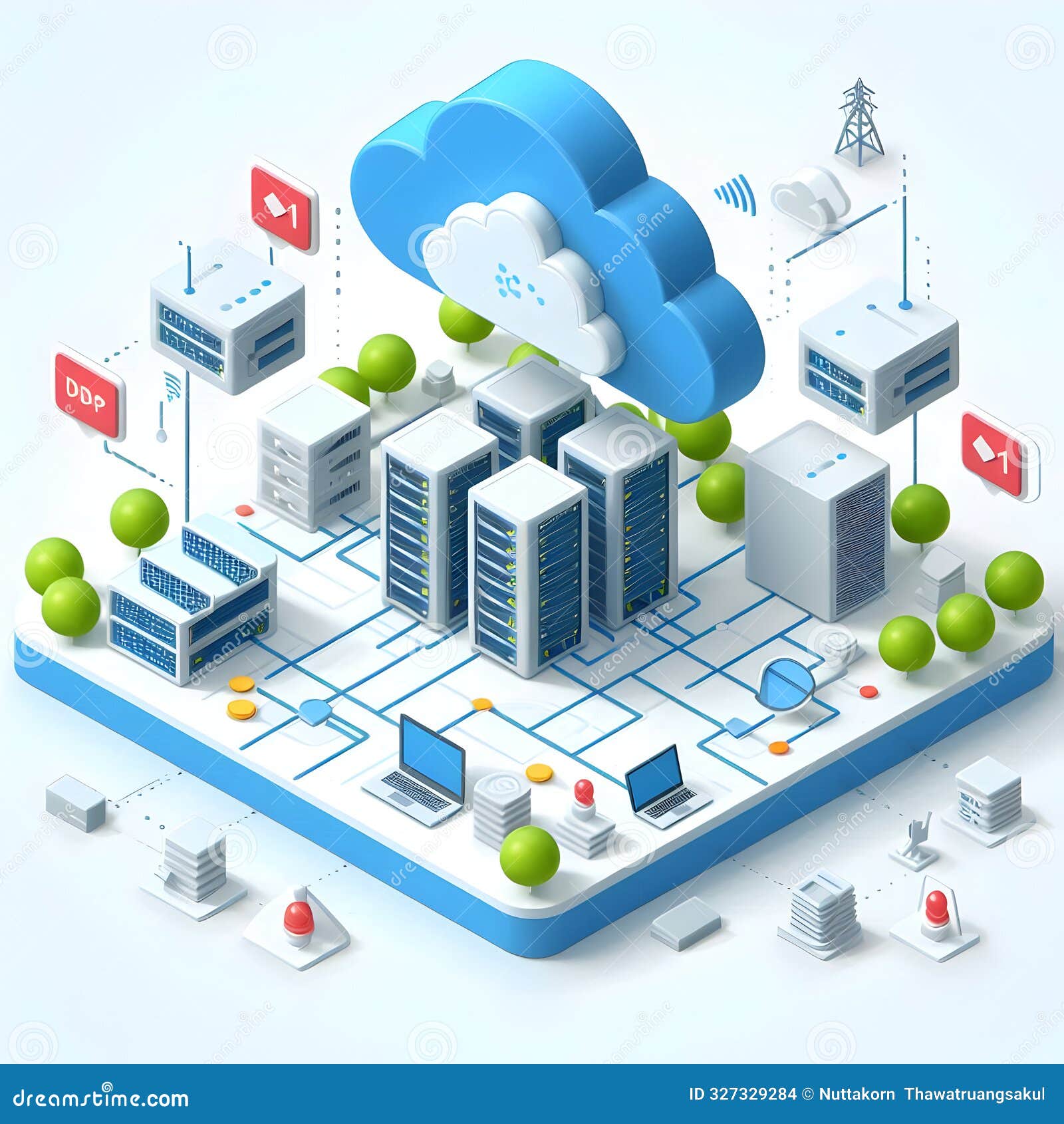 Data Centers Nerve Center Server Rooms Depicted As Tech Hub Royalty ...