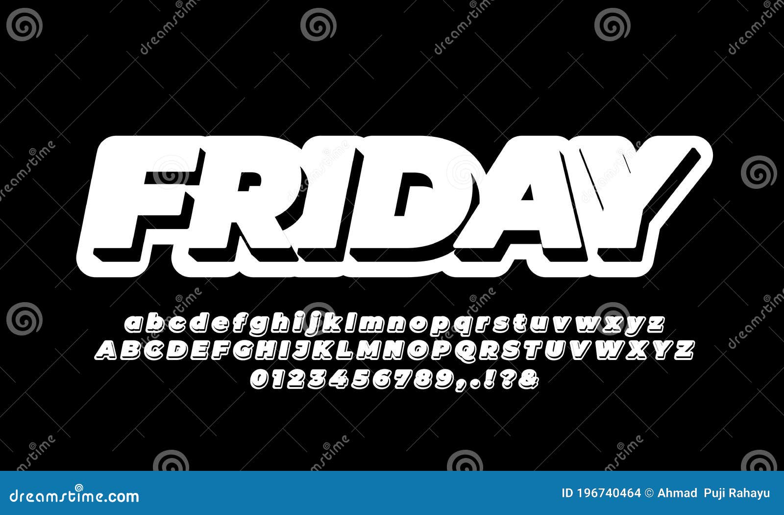 3d Flat Bold White Shadow Text Effect or Font Effect Design Modern ...