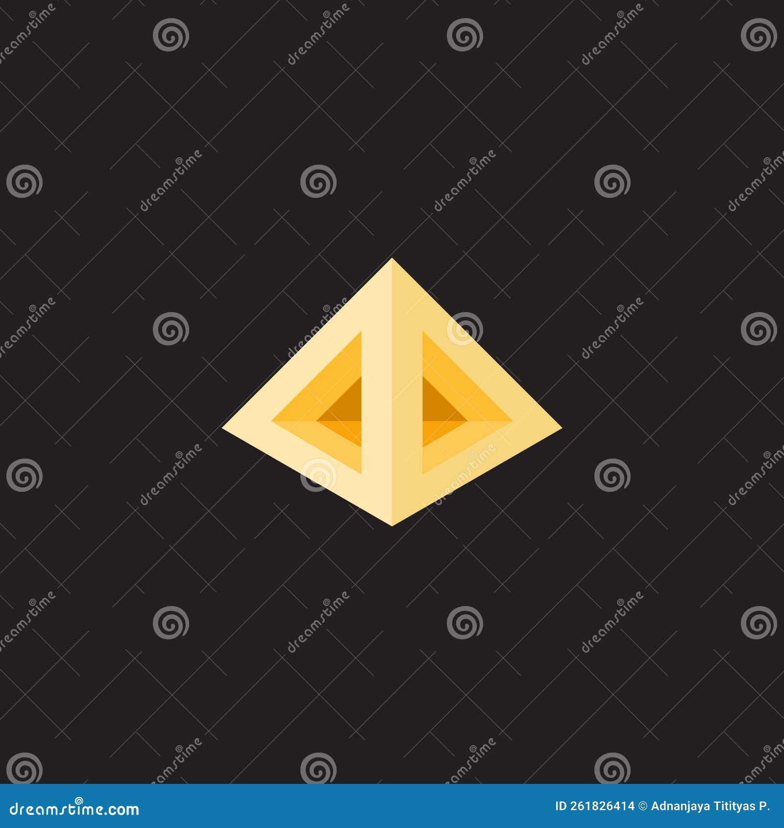 3d Flat Triangle Shadow Colors Logo Vector Stock Vector - Illustration ...