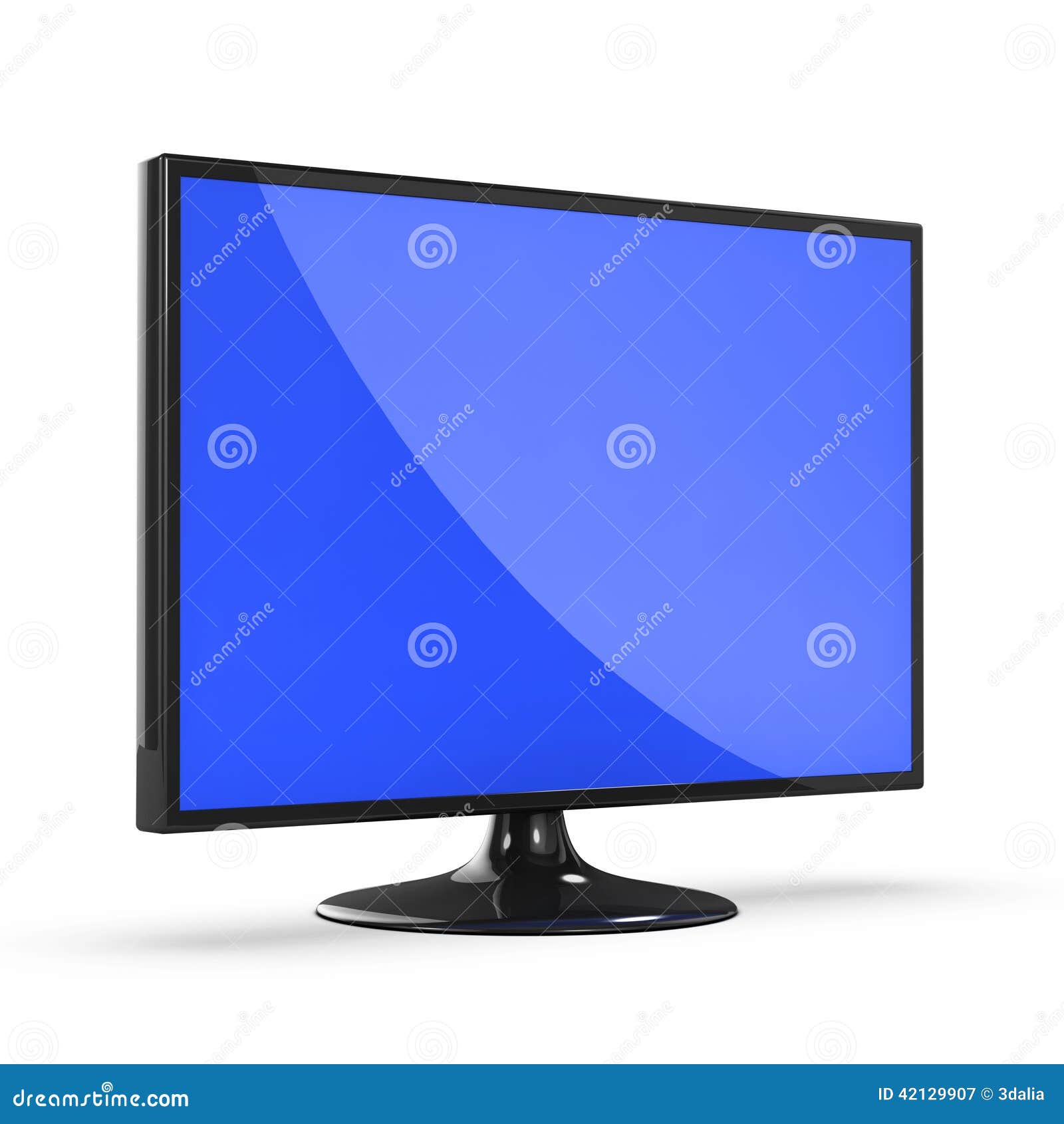 3d Flatscreen Television LCD Monitor Stock Illustration - Illustration ...