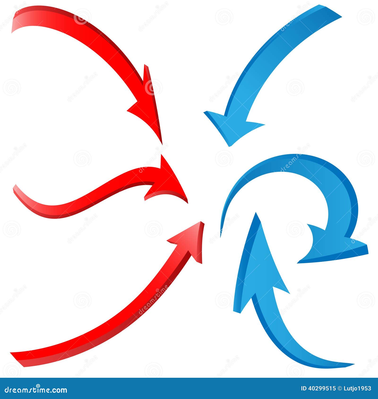 3D flechas 1 stock de ilustración. Ilustración de tres - 40299515