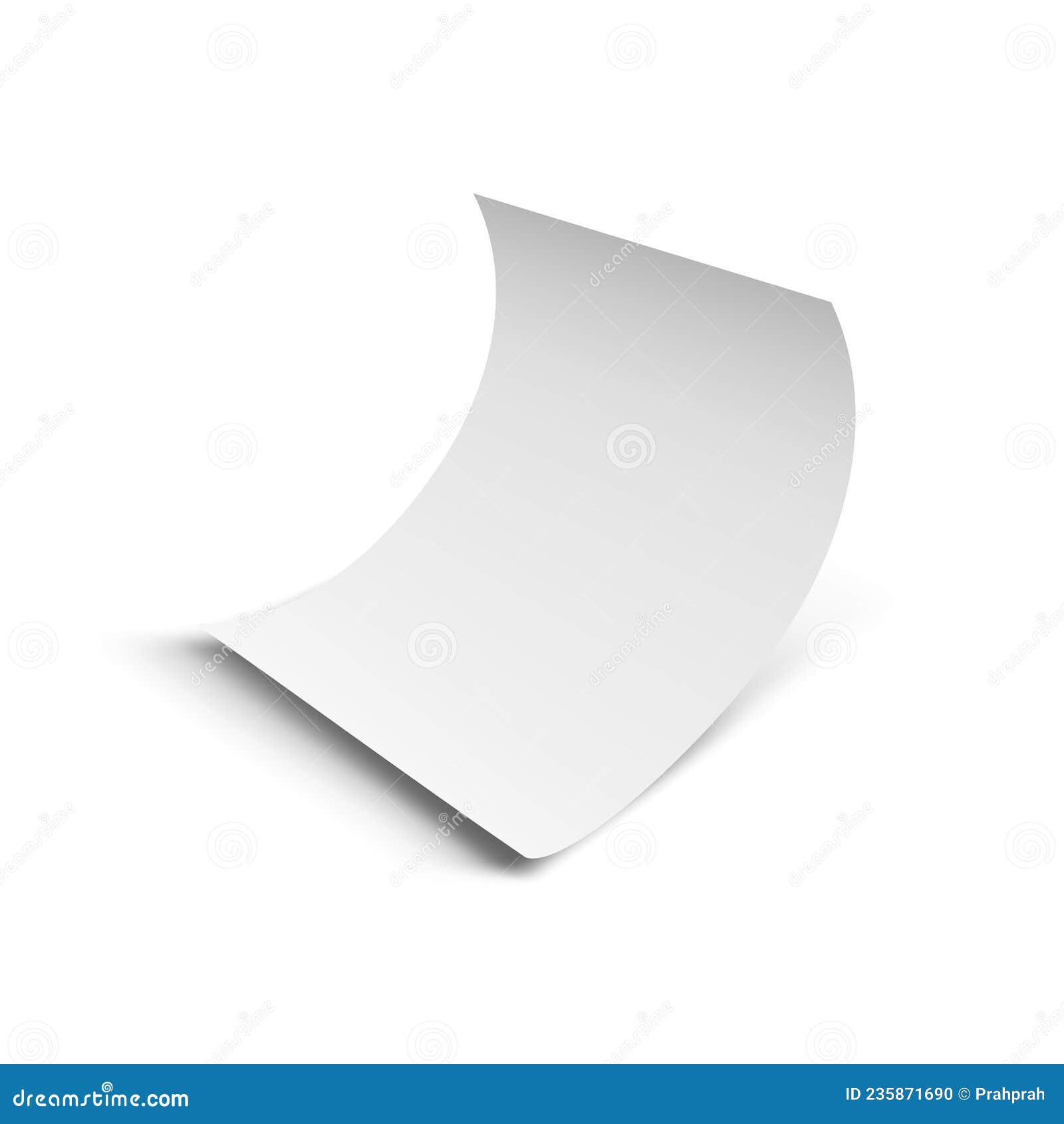 3D Floating Paper Isolated on White Background Stock Vector ...