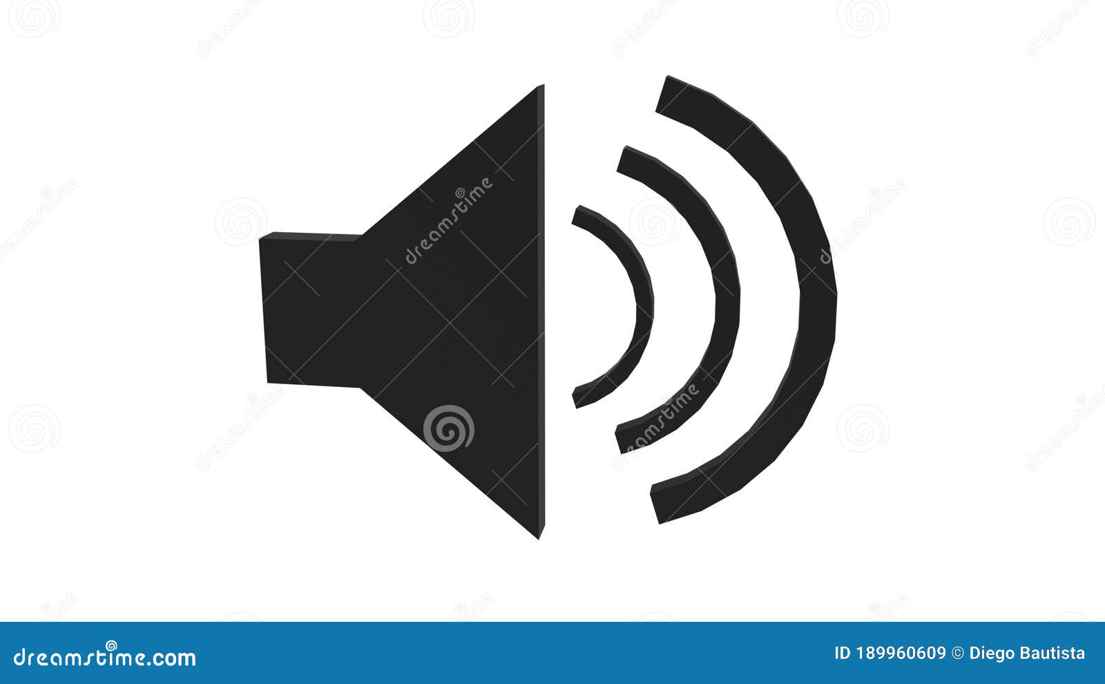 3D floating sound on icon stock illustration. Illustration of front ...